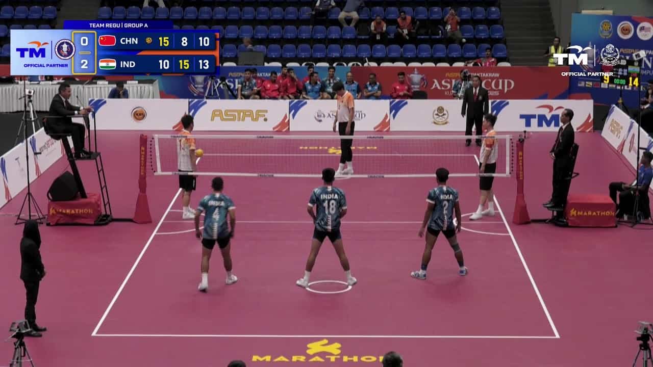 China vs India – Group A – Team Regu – ASTAF Sepaktakraw Asian Cup ...