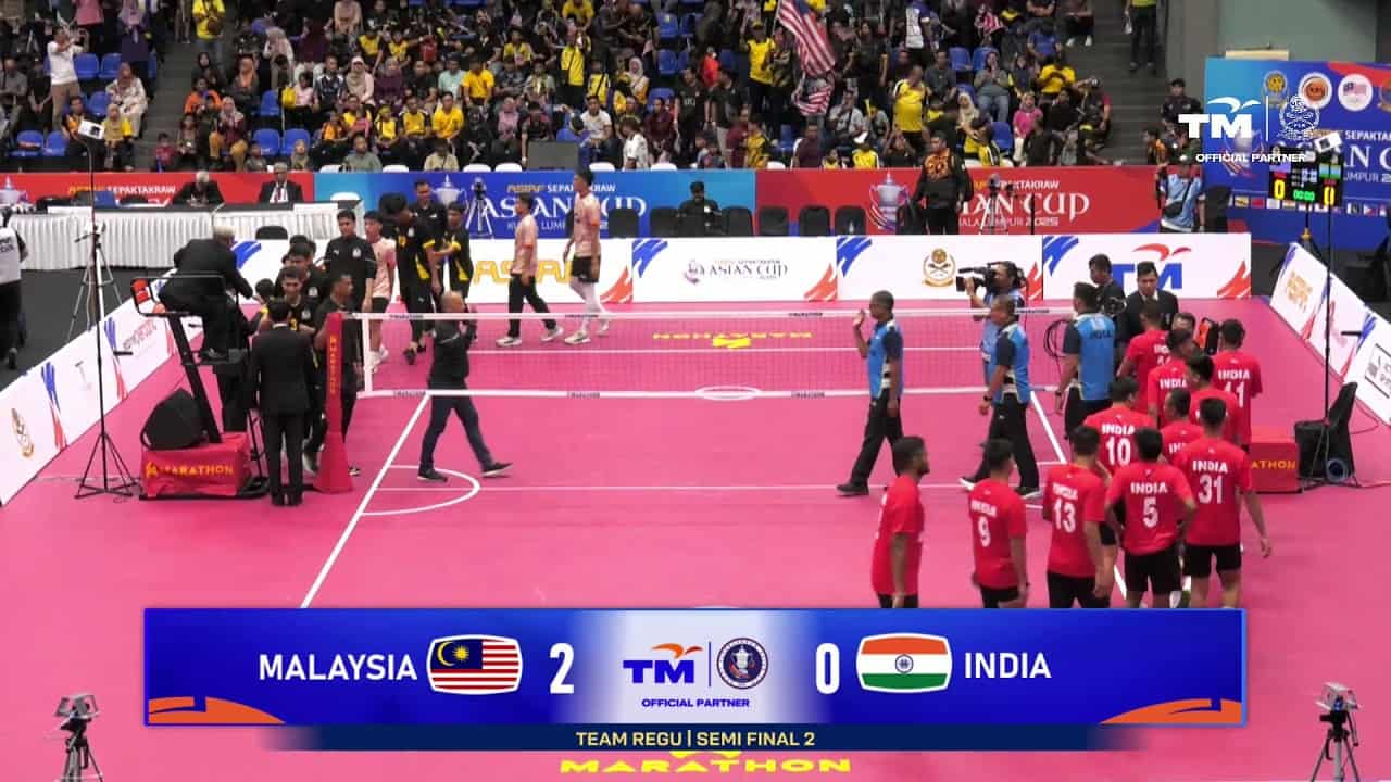 Malaysia VS India – Semi Final – Team Regu – ASTAF Sepaktakraw Asian ...